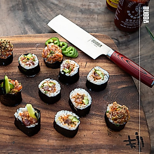 BUBBA Kitchen Series 6.5" Nakiri Knife, an All-Purpose Kitchen Knife for Chopping, Mincing, Slicing, and Dicing with a Premium German Steel Blade for All Your Kitchen Needs