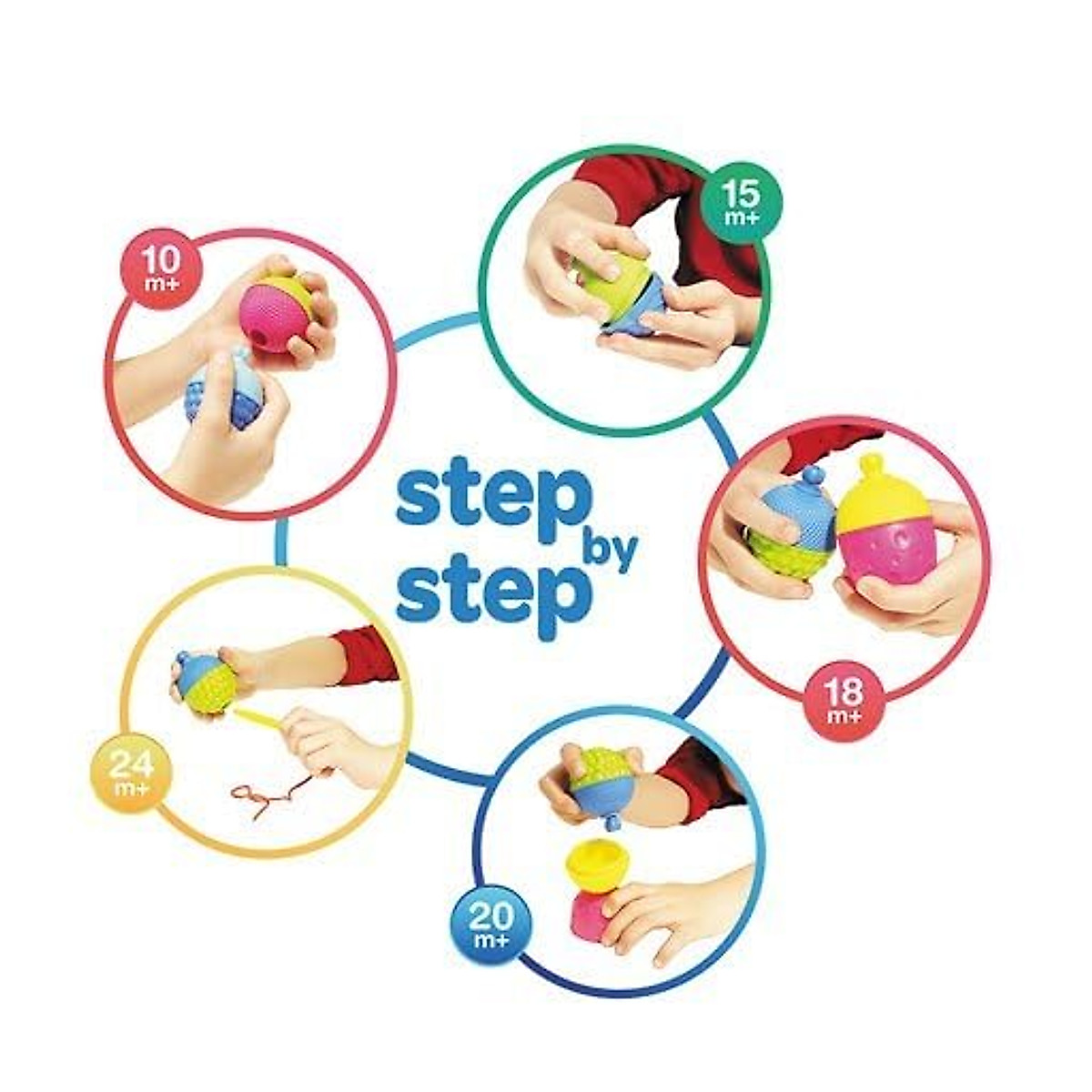 Lalaboom 12 Piece Baby Toddler Beads – Montessori Educational Shape and Color STEM Construction Toy 10 Months to 3 Years - BL100, Multicolor