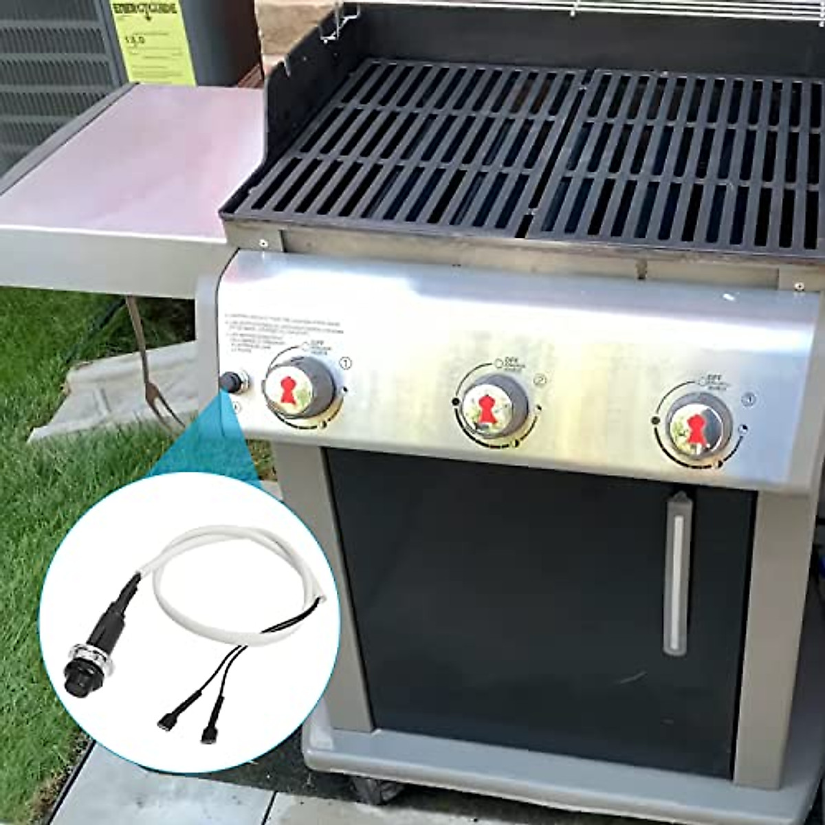 ATKKE 69871 Electronic Igniter Switch/Button for Weber Spirit 210, 220, Spirit E310, 320, Spirit SP310, 320 Grills with Front Mount Control Knobs, Fit for Weber 69851, 69850