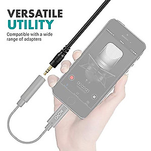 Movo MC20 3.5mm Audio Cable - 3.5mm TRS Female to Male 20ft Extension Cord for Microphones, Headphones, and More