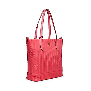 Anne Klein Quilted Nylon Medium Tote, Watermelon