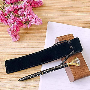 7pcs Diamond Ballpoint Pens with BONUS 7pcs Ballpoint Pen Refills and Black Velvet Bags, Big Crystal Diamond Pen, Beatiful Bling Metal Ballpoint Pen for Women,Co-workers,Kids,Girls.
