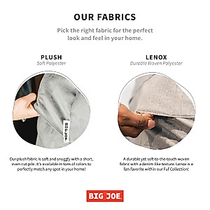 Big Joe Fuf Medium Foam Filled Bean Bag Chair with Removable Cover, Fog Lenox, Durable Woven Polyester, 3 feet Big