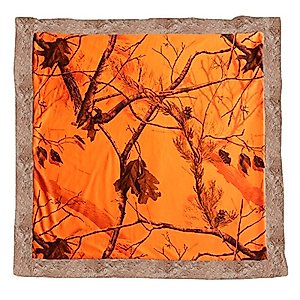 Carstens Realtree Blaze Camo Baby Blanket, Orange, 34" x 34"