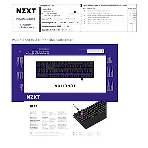 NZXT USB Function TKL – Tenkeyless Gaming Keyboard – Gateron Red Mechanical Switches: Linear, Fast, and Quiet – Hot-Swappable – RGB Backlit – Aluminum Top Plate – Wrist Rest – Black