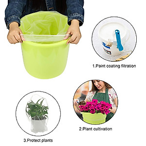 Paint Strainer Bags White Fine Mesh Filters Bag Bucket Elastic Opening Strainer Bags Hydroponic Paint Filter Bag for Paint Gardening (5 Pieces, 5 Gallon)