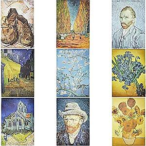 Vincent Van Gogh Art Posters for Wall Decor, Office, Dorm (13x19 in, 20 Pack)