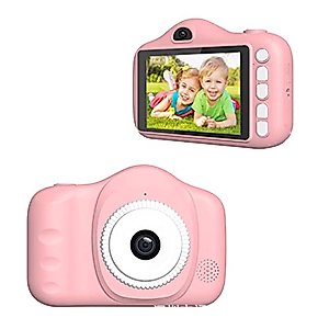 QSYY Children's Camera 40MP Digital 3.5 Inch Large Screen 1080P Video with 32GB SD Card 3-10 Year Old Camera Gift (Pink)