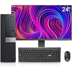 Dell OptiPlex 5050 Desktop Computers with 24 inch Monitor PC Bundle,32GB DDR4 Ram New 1TB M.2 NVMe SSD,AX200 Built-in WiFi 6,Bluetooth 5.2, i5-6500 3.2GHz,HDMI,DVD-RW,Windows 10 Pro (Renewed)