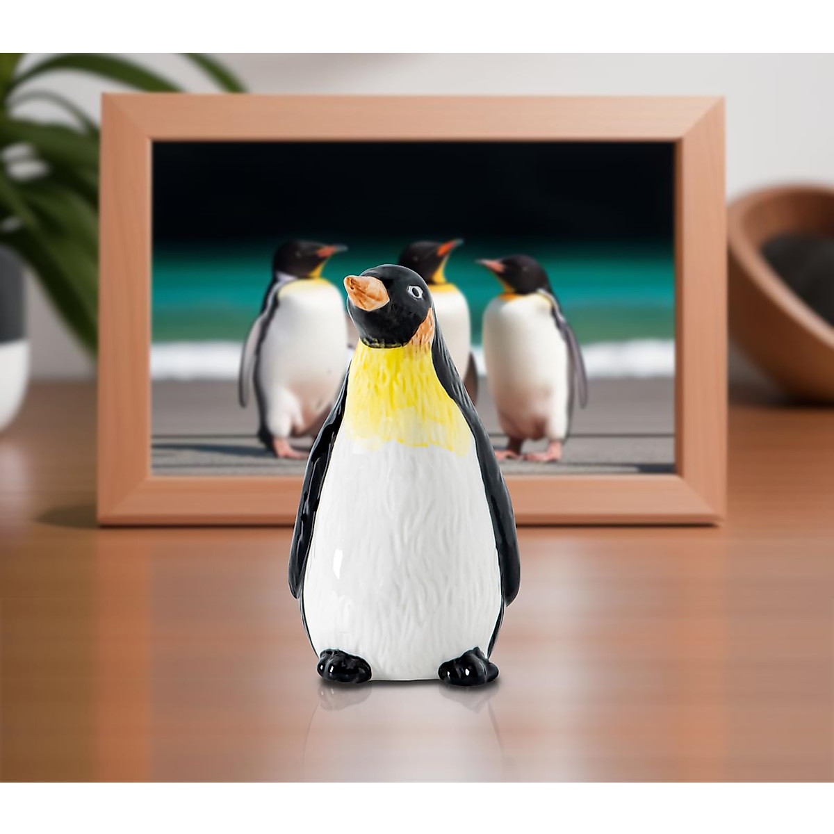 Penguin Baking Soda Holder For Fridge Ceramic Baking Soda Container For Fridge Cute Baking Soda Fridge Holder For Refrigerator Odor Eliminator, Fun Kitchen Gadgets, Baking-Soda Fridge Smell Remover