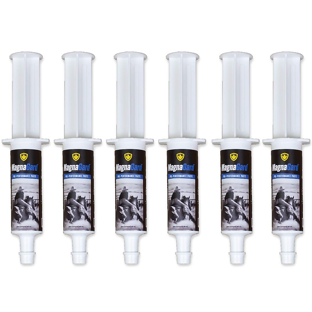 MagnaGard Pre-Performance Calming Paste for Horses - All Natural Gastric Support by Eagle Equine (6 Pack)