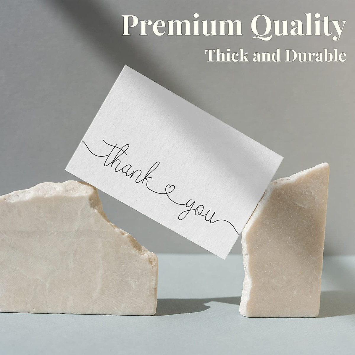 Thank You Cards with Kraft Envelopes and Stickers, Bulk Pack of 20, 4x6 Inch Professional Looking | Suitable for Business, Baby Shower, Wedding, Small Business, Graduation, Bridal Shower, Funeral