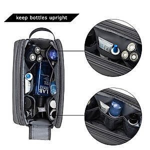 BAGSMART Basic and Update Toiletry Bag for Men, Travel Toiletry Organizer Dopp Kit Water-resistant Shaving Bag for Toiletries Accessories, Black