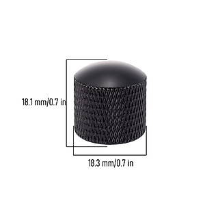 4Pcs Black Metal Guitar Control Knob Volume Tone Control Dome Knobs Guitar Bass Parts