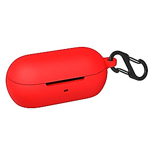 Nimon Silicone Case for OnePlus Buds Z, Soft and Flexible, Scratch/Shock Resistant Silicone Cover for OnePlus Buds Z Headphones (Red)