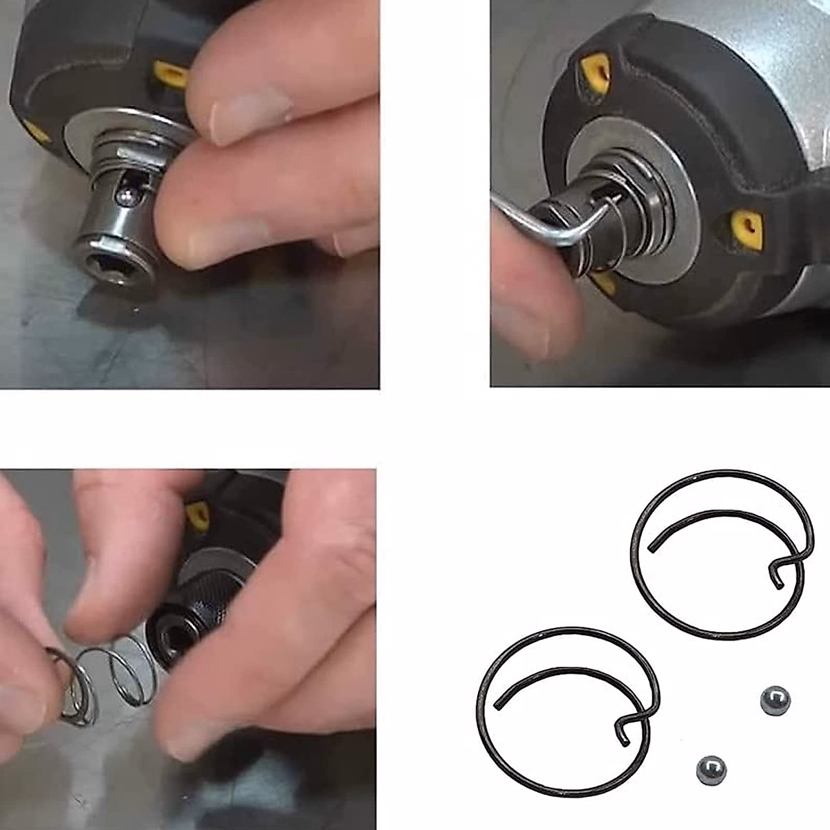 2 Pack N078434 N089668 Spring and Steel Ball, Fit for DCF805 DCF825 DCF885 DCF886, Impact Driver Spring Kit