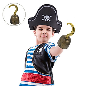 Captain Hook Costume Pirate Hooks Hand Plastic Hook Captain Hook Pirate Party Set for Halloween Decoration Pirate Hooks Cosplay