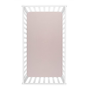 Trend Lab Soft Blush Pink Fabric 3 Piece Crib Bedding Set, Sewn with Elegant Ruching, Includes Quilt, Fitted Crib Sheet and Skirt