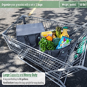 VENO 2 Pack Cooler Bag and Insulated Grocery Bags for Food Delivery, Collapsible Cooler. Reusable Shopping Bags for groceries with Hard Bottom, Zippered Top, Foldable, Heavy-Duty (Gray, 2 Pack)