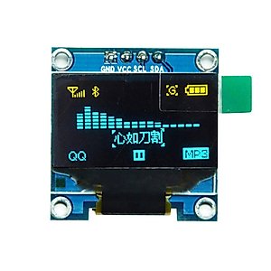 Hailege 0.96" SSD1306 I2C IIC OLED LCD Display 128X64 OLED for 51 STM34 Arduino Raspberry Pi Yellow Blue Font