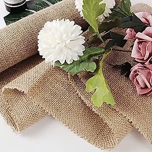 5 Pack Burlap Table Runners, 12 x 71 Inch Rustic Table Runner Farmhouse Table Decor, Burlap Woven Fabric Placemats Rustic Long Roll Home Decor for Outdoor Wedding and Dinner