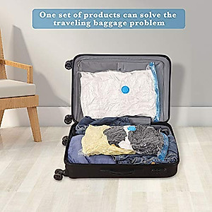 HAWATOUR 10 Pack Vacuum Storage Bags Space Saver Bags for Clothes, Pillow, Towel, Blanket