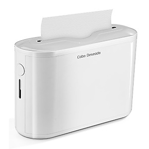 Cabo Deseado Countertop Paper Towel Dispenser Multifold Trifold C fold- Bathroom Commercial Hand Paper Towel Dispenser Holder for Kitchen Bathroom Toilet Hotel, 200 Sheets Refill Reminder
