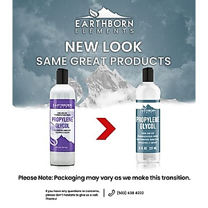 Earthborn Elements Propylene Glycol 8 fl oz, Pure & Undiluted, No Additives