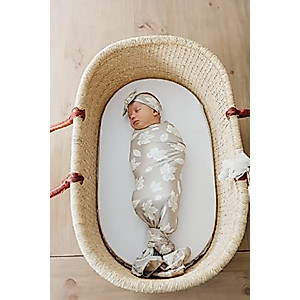 Large Premium Knit Baby Swaddle Receiving Blanket"Oak" by Copper Pearl