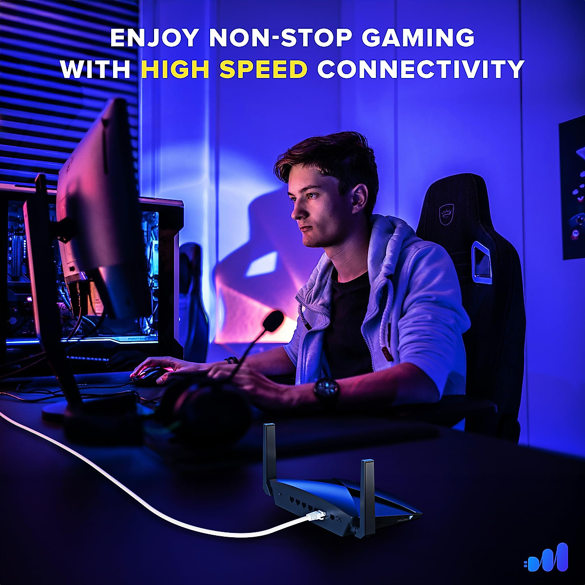 Maximm Cat 6 Ethernet Cable 300 ft - High-Speed LAN Cable, Internet Cable, Patch Cable, and Network Cable - UTP, 10Gbps, 550MHz Ethernet Cord - White