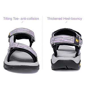 CAMEL CROWN Waterproof Hiking Sandals Women Arch Support Sport Sandals Comfortable Walking Water Sandals for Beach Travel Athletic