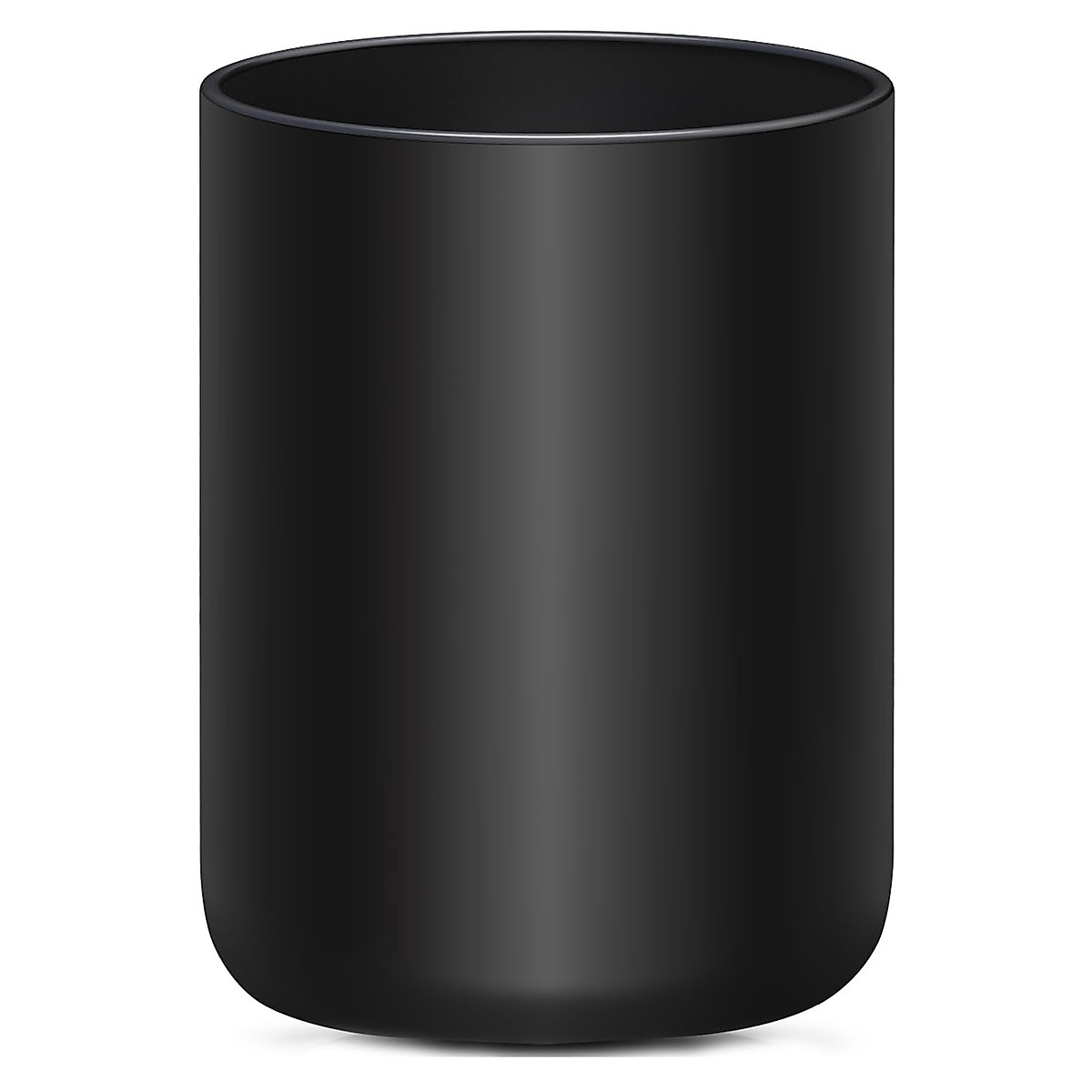 yuyuefourseas Matte Black Utensil Holder for Kitchen Counter, Ceramic Kitchen Utensil Crock for Countertop Easy to Clean, Modern Cooking Utensil Spatula HolderBy 4.4*6.3 Inch