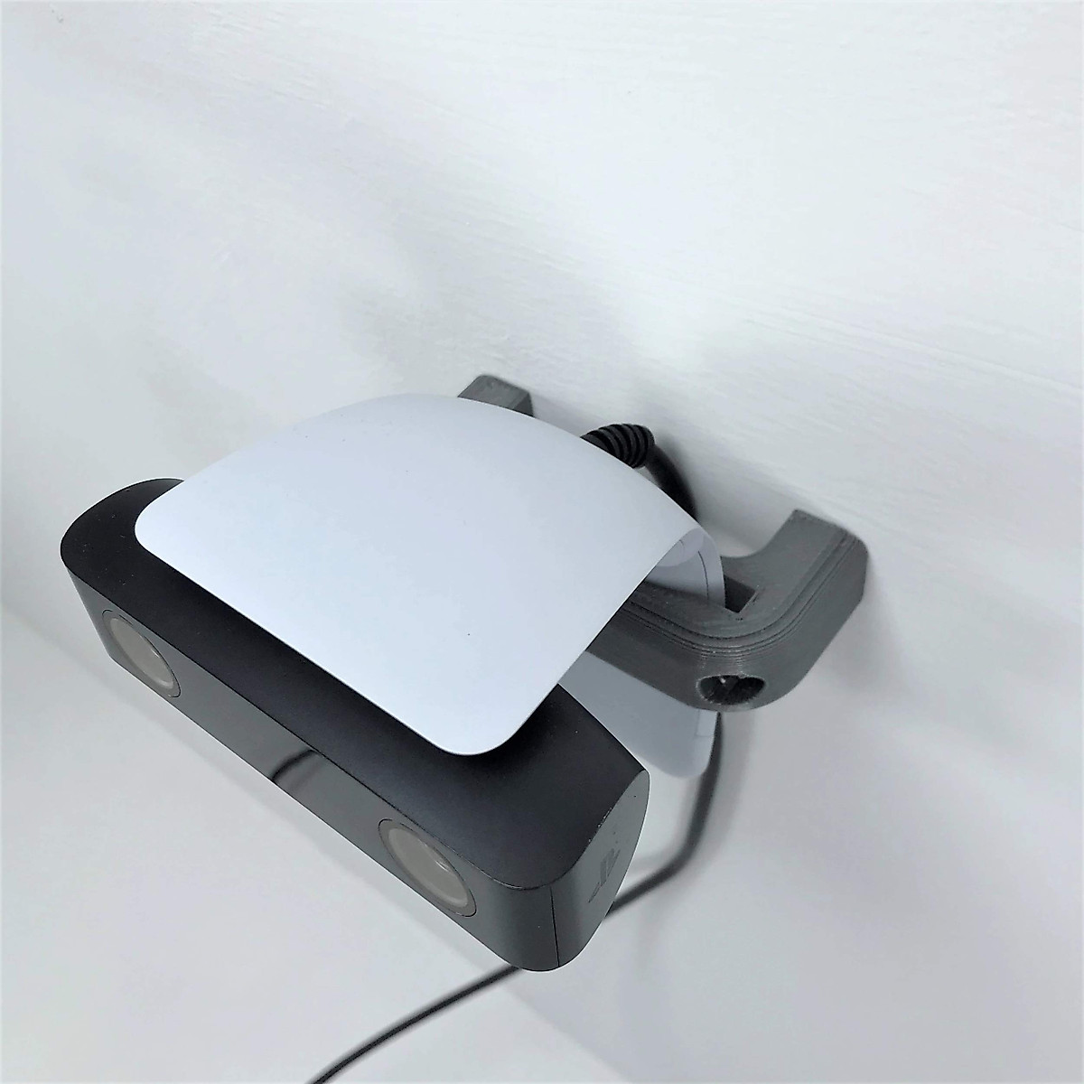 3D Cabin Wall Bracket HD Camera Wall Mount Holder Compatible with The PS5 PlayStation 5 White