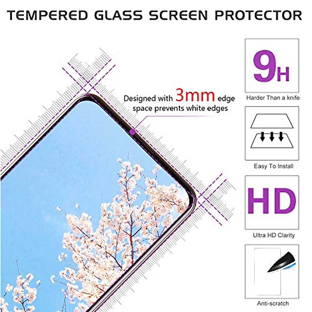 LeYi Compatible for iPhone 8 Case, iPhone 7 Case, iPhone 6s/ 6 Case with Tempered Glass Screen Protector [2 Pack], Military-Grade Protective Phone Case with Kickstand Ring for iPhone 6/6s/7/8, Black