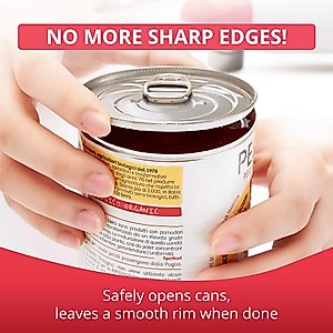 Kitchen Mama One Touch Electric Can Opener: Open with Simple Press of A Button - Auto Stop As Task Completes, Ergonomic, Smooth Edge, Food-Safe, Battery Operated (Teal)