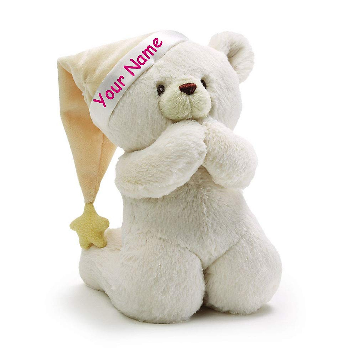 YeegfeyA Personalized Now I Lay Me Down to Sleep Talking Teddy Bear Plush Stuffed Animal Toy with Custom Name