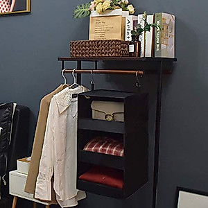 GRANNY SAYS Bundle of 2-Pack Hanging Organizer & 1-Pack Closet Hanging Shelves