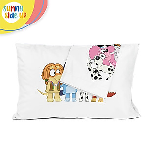 Bluey & Bingo 2 Pack Reversible Pillowcases - Double Sided Pillow Covers, Kids Super Soft Bedding