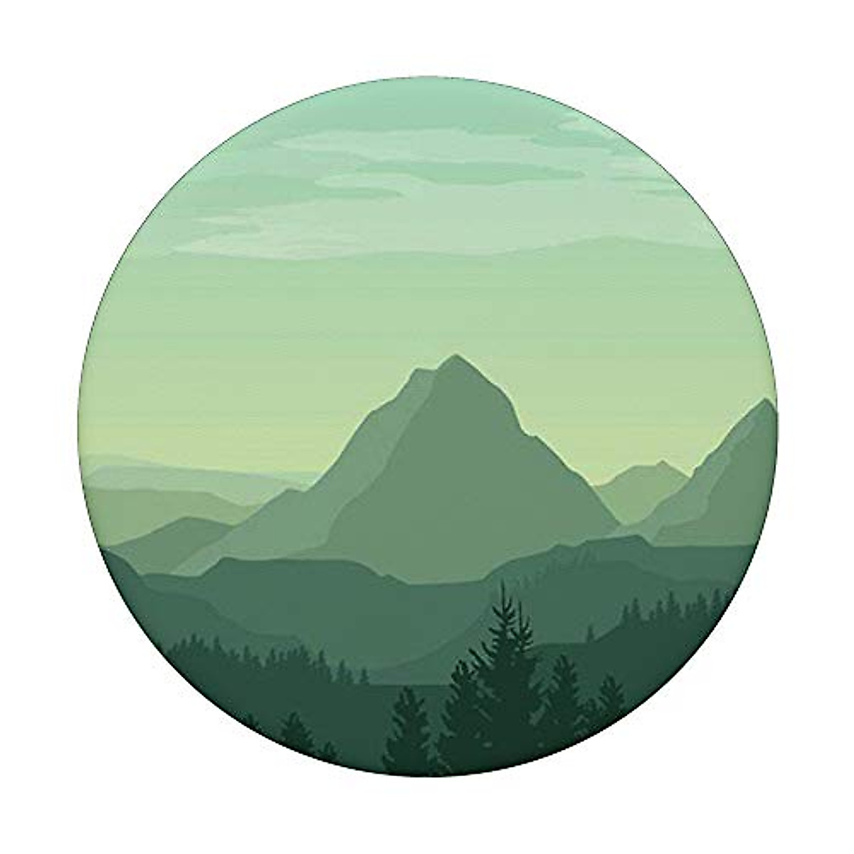 Green Mountain Pop Mount Socket Art Work Tree Woods PopSockets PopGrip: Swappable Grip for Phones & Tablets