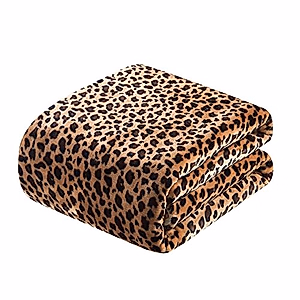 MERRYLIFE Leopard Throw Blanket Decorative Fleece Throw | Ultra-Plush Colorful Girls Boys | Couch Blanket Travel Lap | (40" 50", Cheetah)
