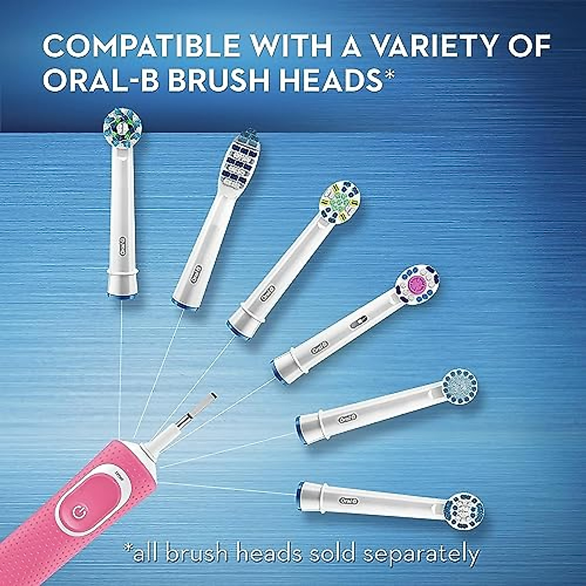 Oral-B Vitality FlossAction Electric Toothbrush with Replacement Brush Head, Pink