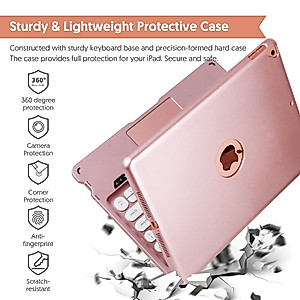 LAVO-TECH Bluetooth Keyboard Case with Touchpad for iPad 9th 8th 7th Gen, iPad Air 3rd, iPad Pro 10.5", Wireless Smart Keyboard Case Auto Sleep/Wake Function 360° Full Protection Cover
