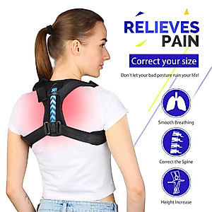 SR SUN ROOM Posture Corrector For Men And Women- Adjustable Upper Back Brace For Clavicle Support and Providing Pain Relief From Neck, Back and Shoulder