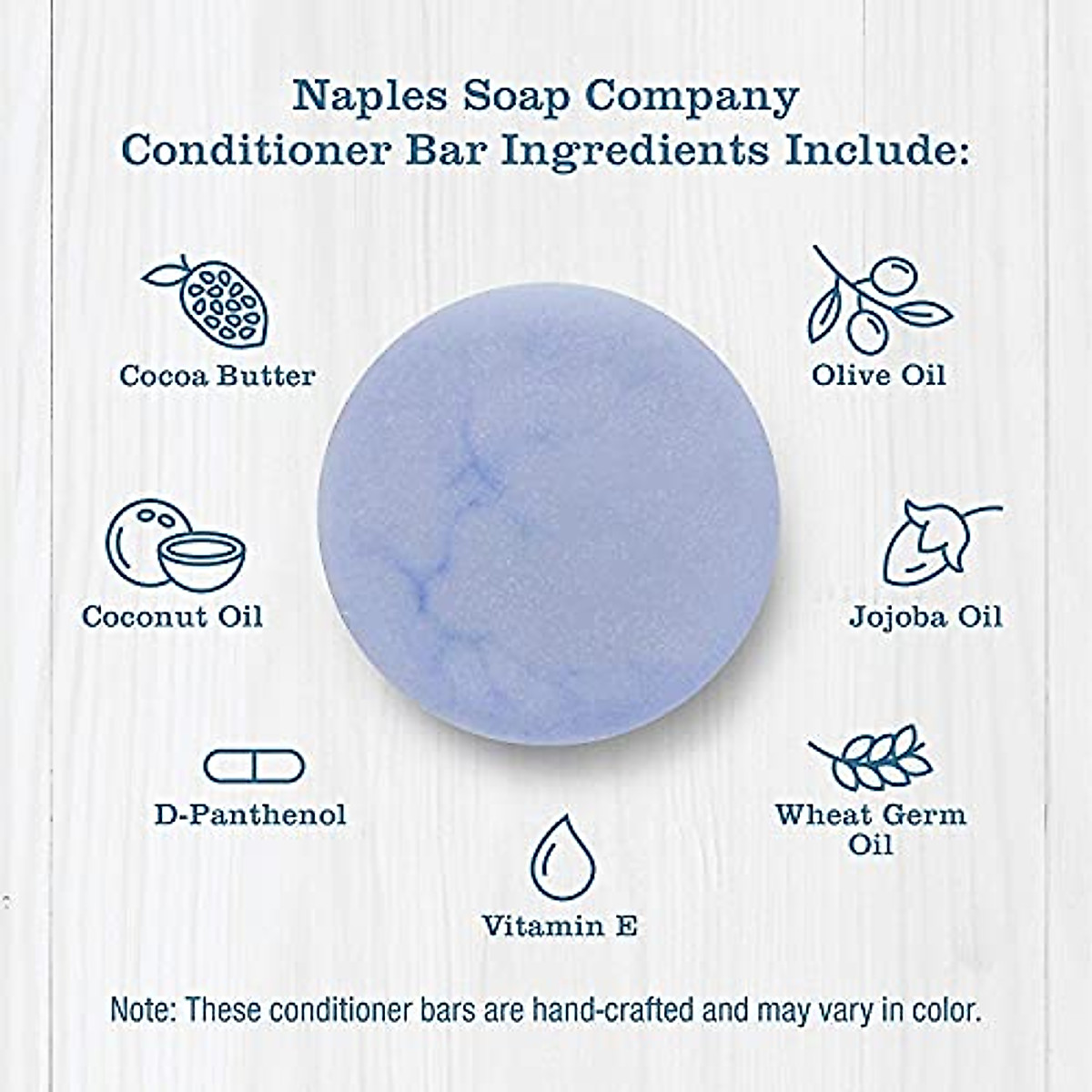 Naples Soap Company, Protein Enriched, 50-75 Use, Solid Hair Conditioner Bar, Eco-Friendly Haircare, Helps Ensure Vibrant, Healthy Hair, All Hair Types, Boyfriend, 1oz