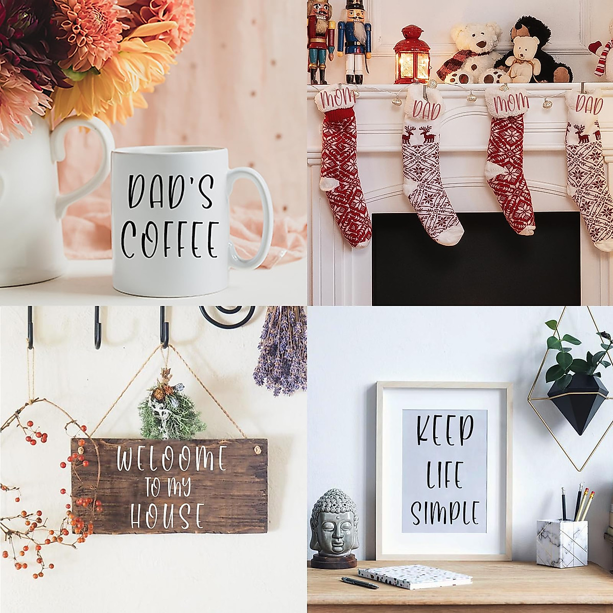 2 Inch Alphabet Letter Stencils, 42 Pcs Reusable Plastic Letters Numbers Symbol Interlocking Drawing Template Kit for Painting on Wood, Fabric, Rock, Chalkboard, Door Porch, Wall, Signage