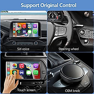 Okubukai Wireless CarPlay Adapter, 2023 Newest Apple CarPlay Wireless Dongle for Wired CarPlay Cars, 5-10 Seconds Auto Connect-iPhone 5.8GHz WiFi,Use Easily Multimedia Magic Box Carplay Streaming