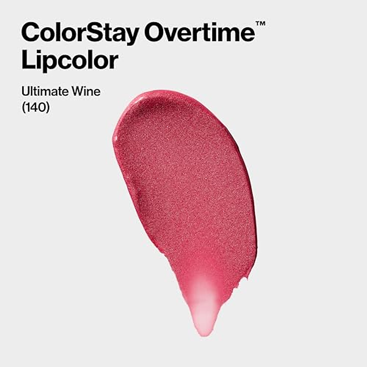 Revlon Liquid Lipstick with Clear Lip Gloss, ColorStay Overtime Lipcolor, Dual Ended with Vitamin E, 140 Ultimate Wine, 0.07 Fl Oz