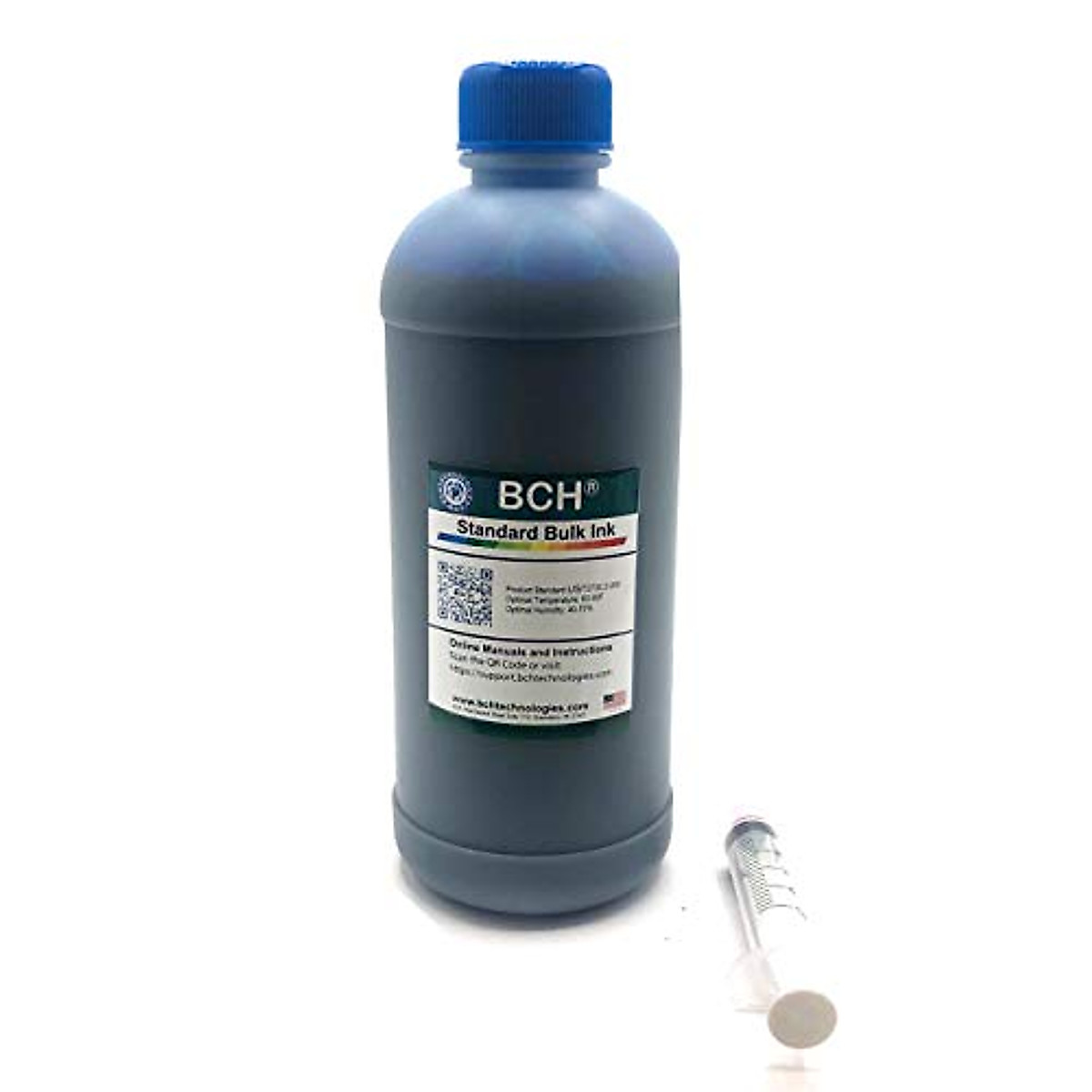 BCH Standard Bulk Cyan Refill Ink 500 ml (16.9 oz) for Epson