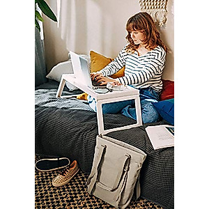 Aerglo IKEA Klipsk Multipurpose Foldable Bed Tray, 56 x 36 x 26 cm (White)