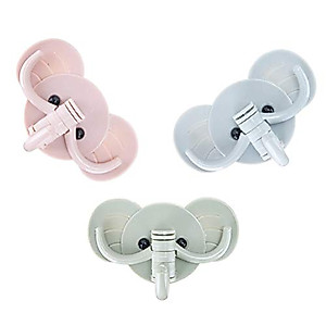 DOITOOL 6PCS Punch Free Wall Hanging Hooks Elephant Shape Wall Hangers Traceless Rotational Storage Hooks for Home Kitchen Bathroom (Green, Blue, Pink)